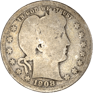 1908 Barber Silver Quarter | Littleton Coin Company
