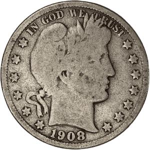 1908-S Barber Silver Half Dollar | Littleton Coin Company