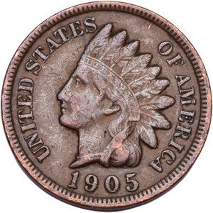 1905 Indian Head Cent, Variety 3, Bronze VF#2 | Littleton Coin Company