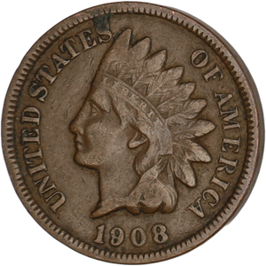 1908 Indian Head Cent, Variety 3, Bronze F | Littleton Coin Company