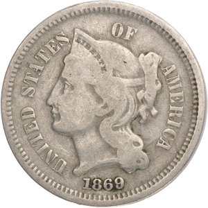 1869 Nickel Three-Cent Piece | Littleton Coin Company