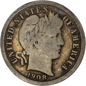 1908-D Barber Silver Dime VG | Littleton Coin Company