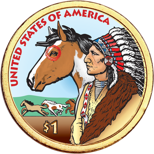 2012 Native American Dollar with Colorized Reverse | Littleton Coin Company