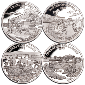 2025 Jeep® Brand Battles of WWII Liberia $1 Series Coins with Folder ...