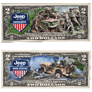 Colorized Jeep® Brand $2 Federal Reserve Notes with Folder | Littleton ...