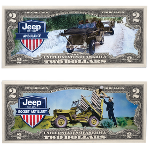 Colorized Jeep® Brand $2 Federal Reserve Notes with Folder | Littleton ...