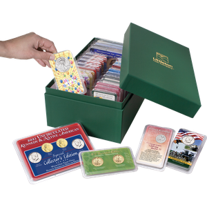 Three Littleton's Showpak Storage Box - Green | Littleton Coin Company