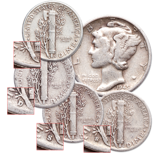 1945 Complete Mercury Dime All-Mint Set | Littleton Coin Company