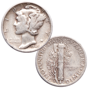 1945 Complete Mercury Dime All-Mint Set | Littleton Coin Company