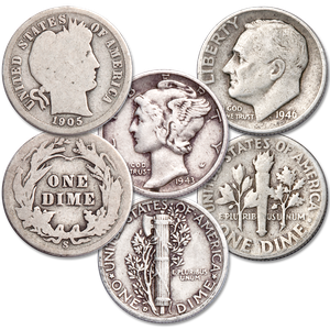 U.S. Dime Type Set (3 coins) | Littleton Coin Company