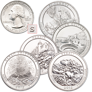 2012-S Unc. National Park Quarter Year Set | Littleton Coin Company