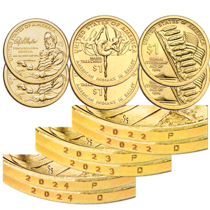 2022-2024 P&D Native American Dollar Set (6 coins) | Littleton Coin Company